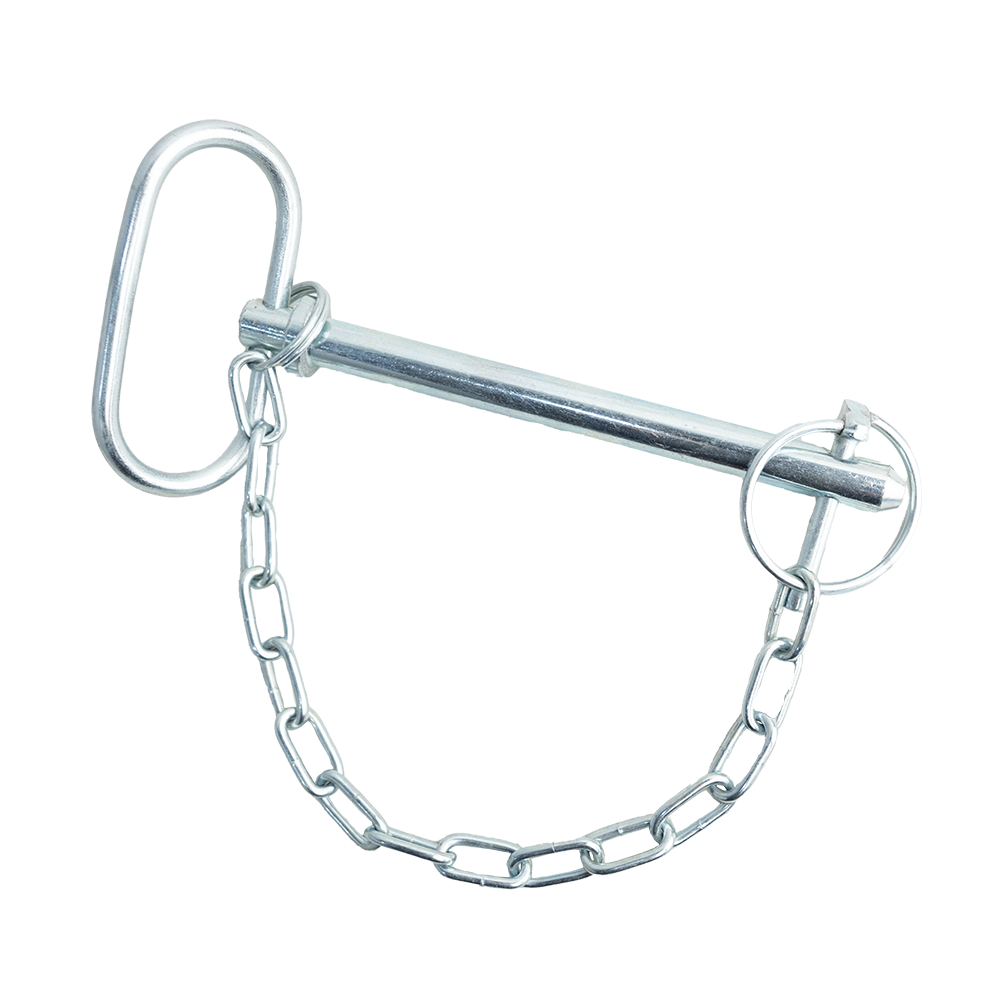 Hitch Pin W/ Chain & Lynch Pin 1/2" X 4,7/8" - Zinc Plated | GearMax Pro
